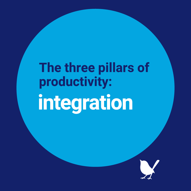 The three pillars of productivity: integration | Blue Wren